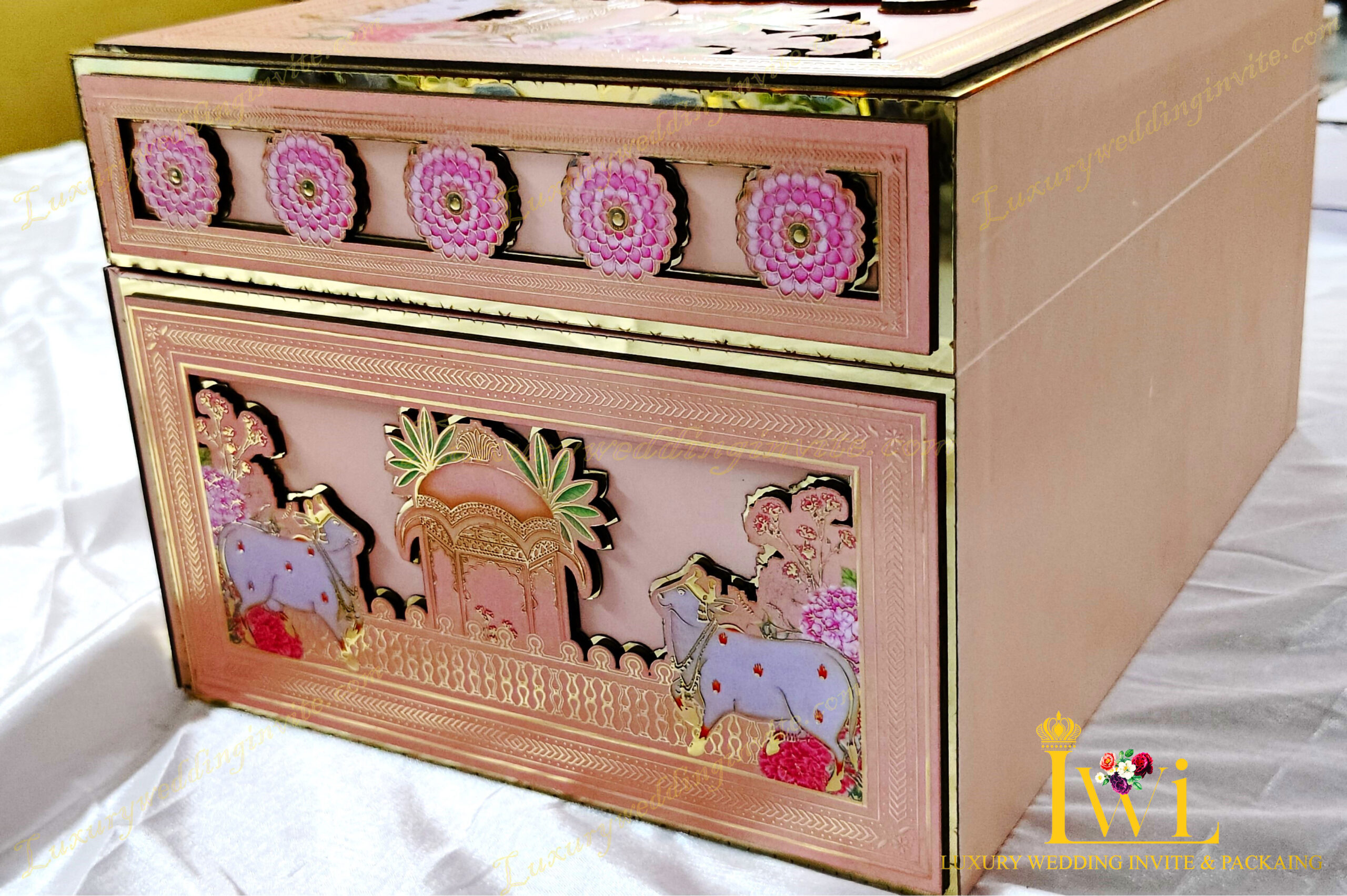 Lord Shrinath Ji Wedding Invitation Box | 2024 Design - Luxury Wedding ...